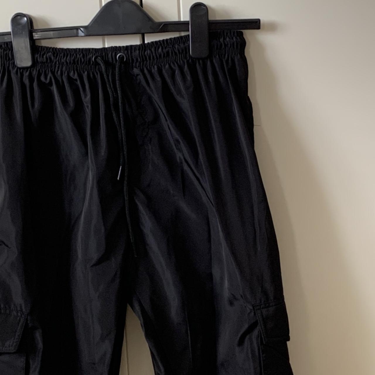 BLACK WIND-BREAKER BOTTOMS // great for festivals... - Depop