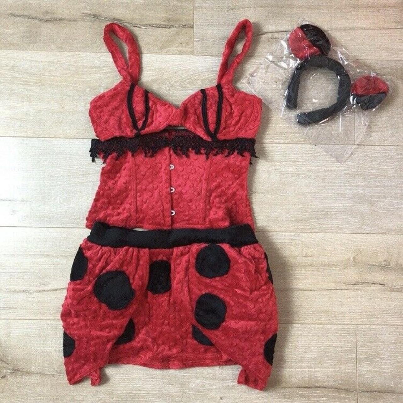 NEW ROMA 4pc SEXY LADYBUG Halloween Waist Cincher... - Depop