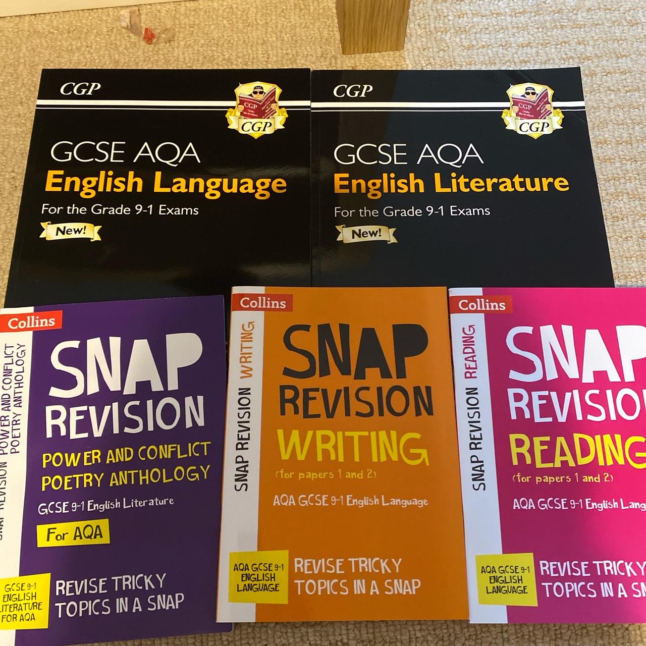 GCSE AQA English GENERAL Collins and CGP revision... - Depop