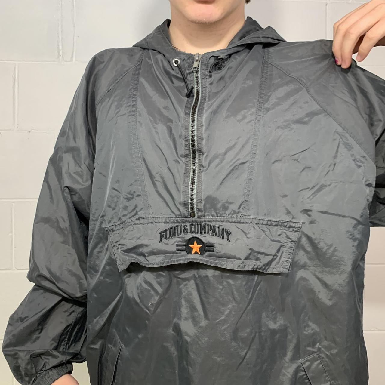 FUBU Men's Grey and Black Jacket | Depop