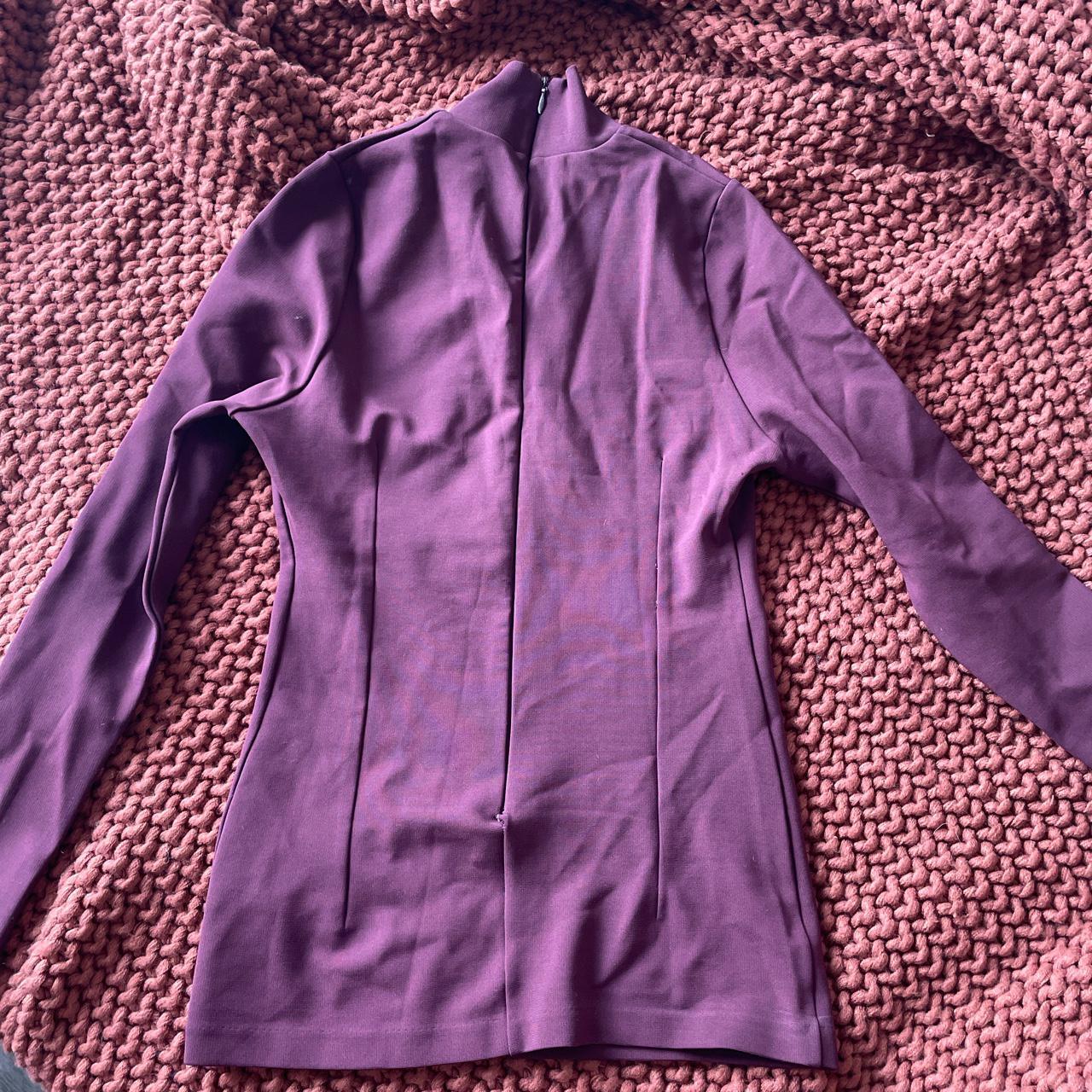 Burgundy compression acne studios top has been loved... - Depop