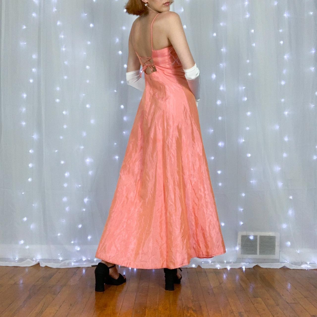 90s PROM DRESS vintage empire waist beaded princess... - Depop