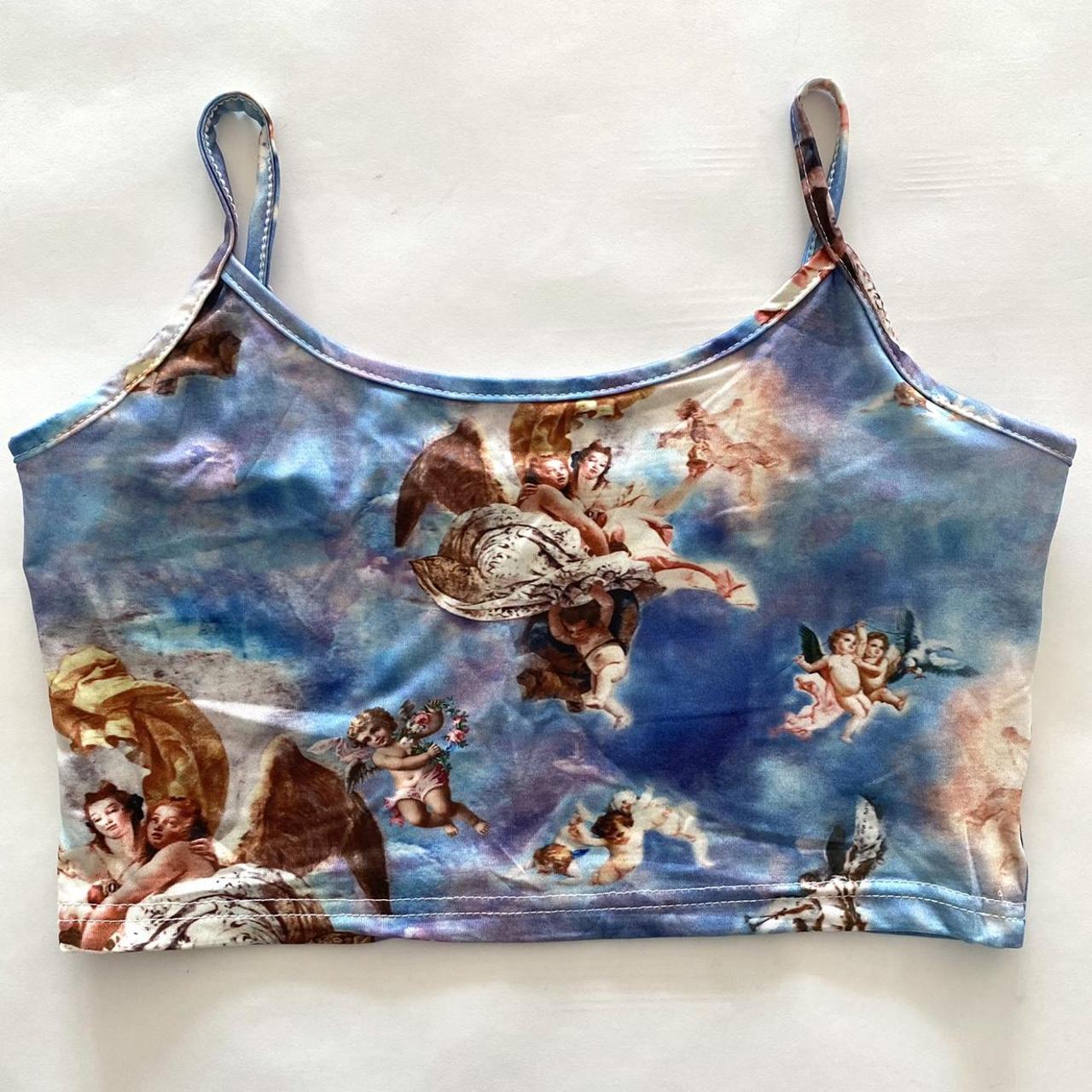 Renaissance baby angel crop top Worn once, new... - Depop