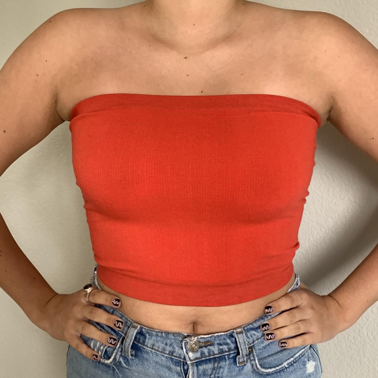 Super cute red tube top. Perfect staple item for... - Depop