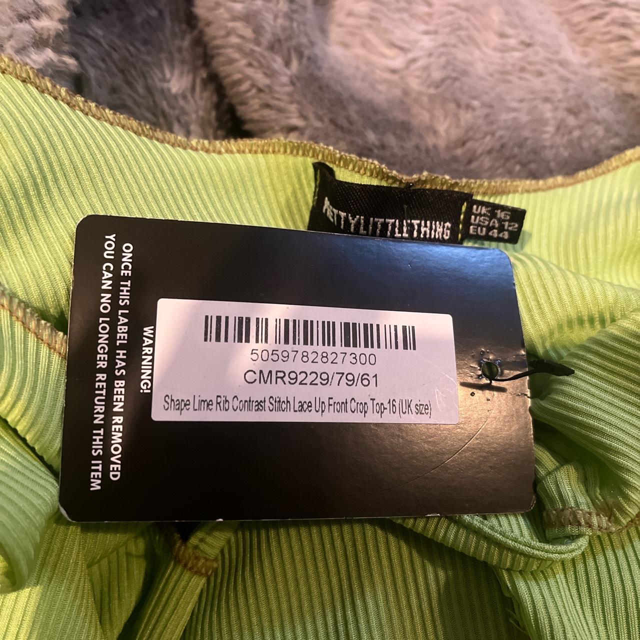 Pretty little thing shape lime rib contrast stich up... - Depop
