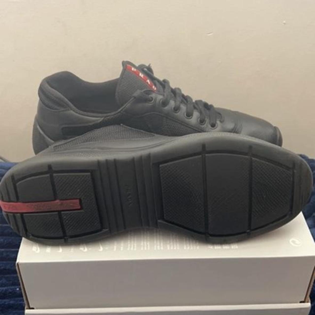 Black prada Americas cup trainers. Size 9. Worn a... | Depop
