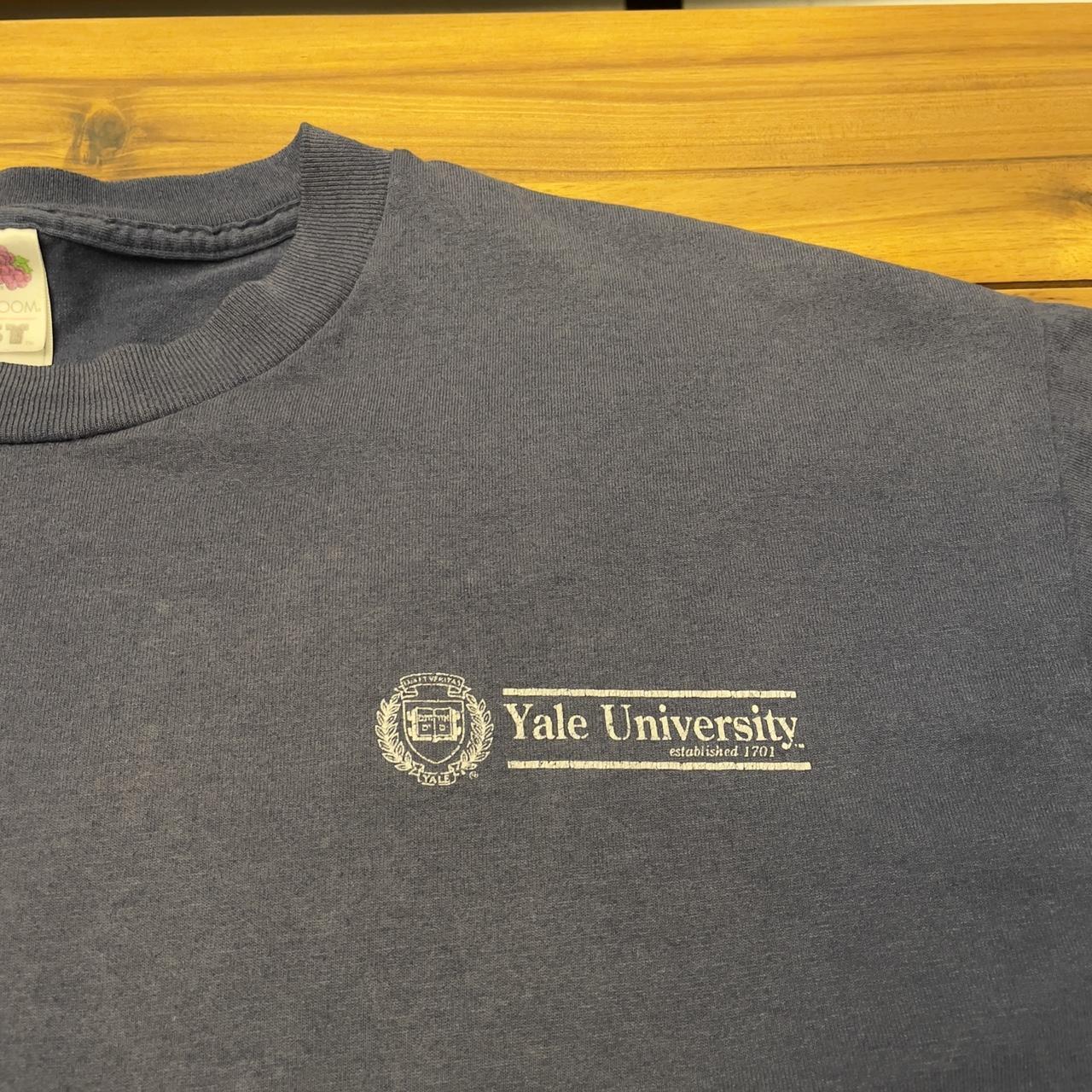 Vintage 90s Yale University Crest Coat of Arms... - Depop