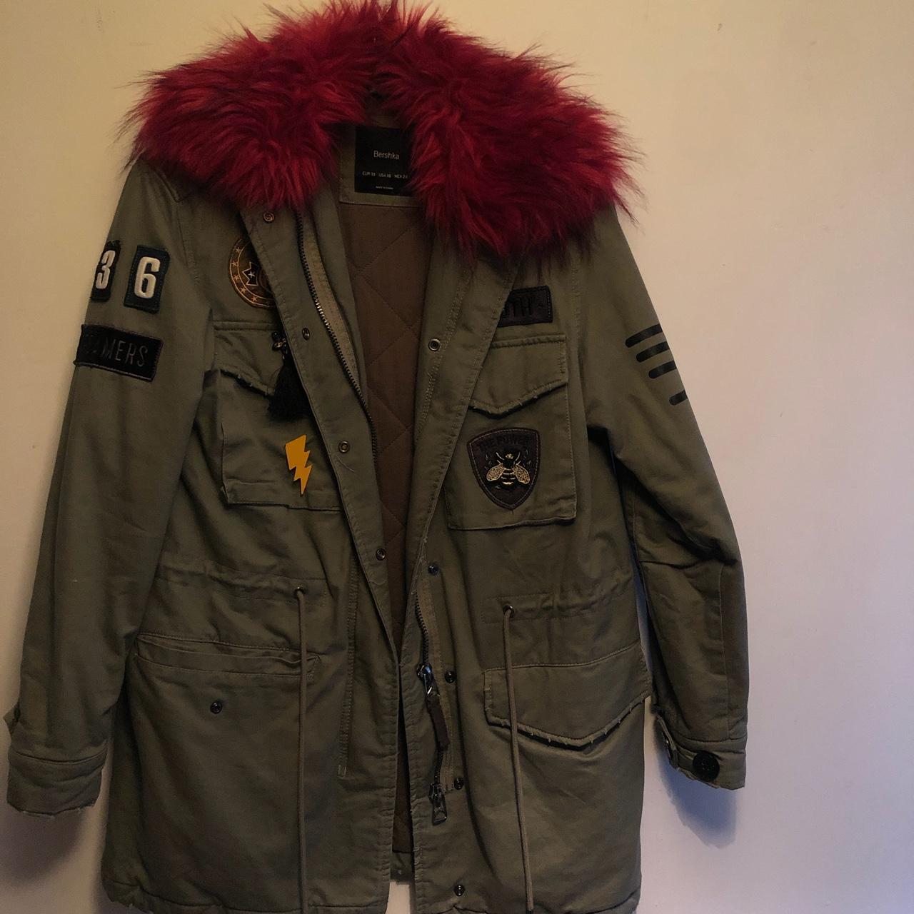 Bershka parka jacket - Depop