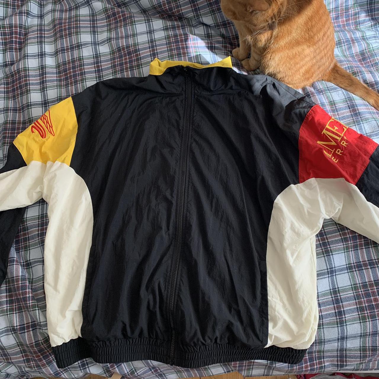 Perry Ellis America 90s style windbreaker jacket... - Depop