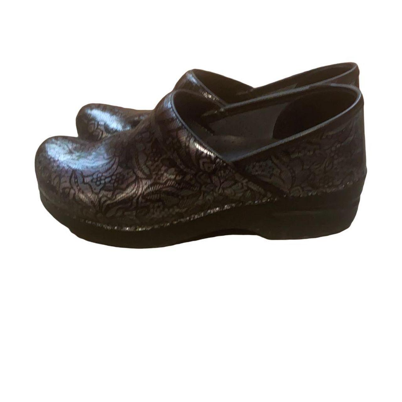 Really great Dansko clogs Irridescent background... - Depop