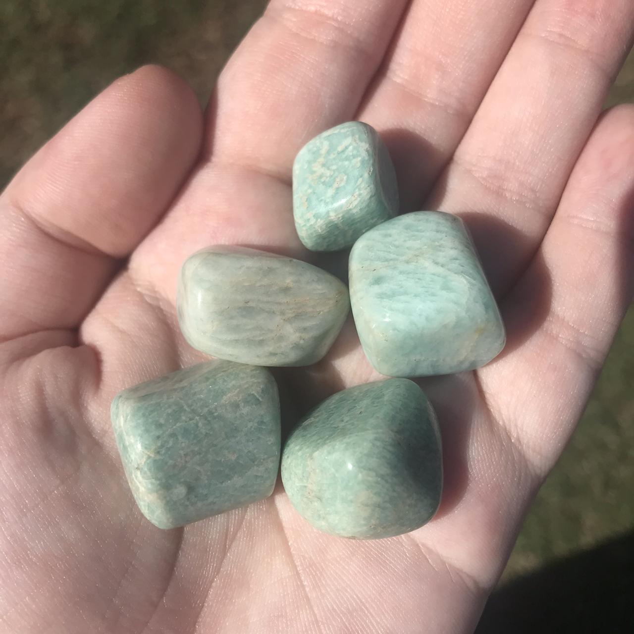 Amazonite Tumbles Amazonite helps you to see both... | Depop