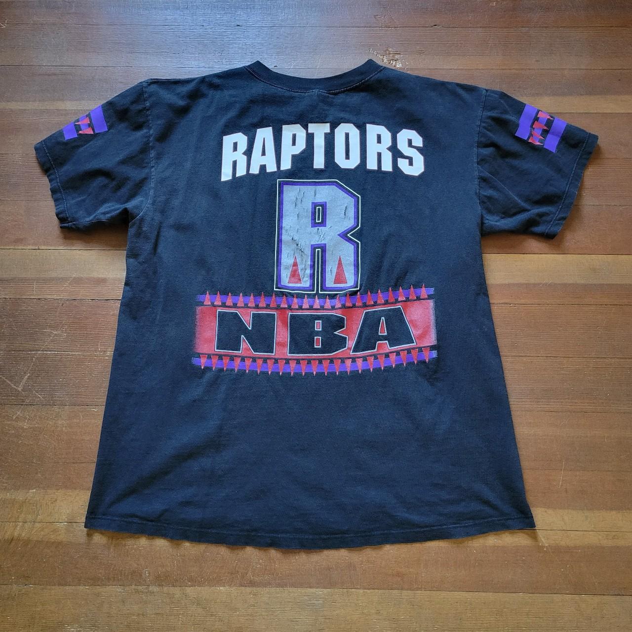vtg 90s og super rare TORONTO RAPTORS big raptor... - Depop