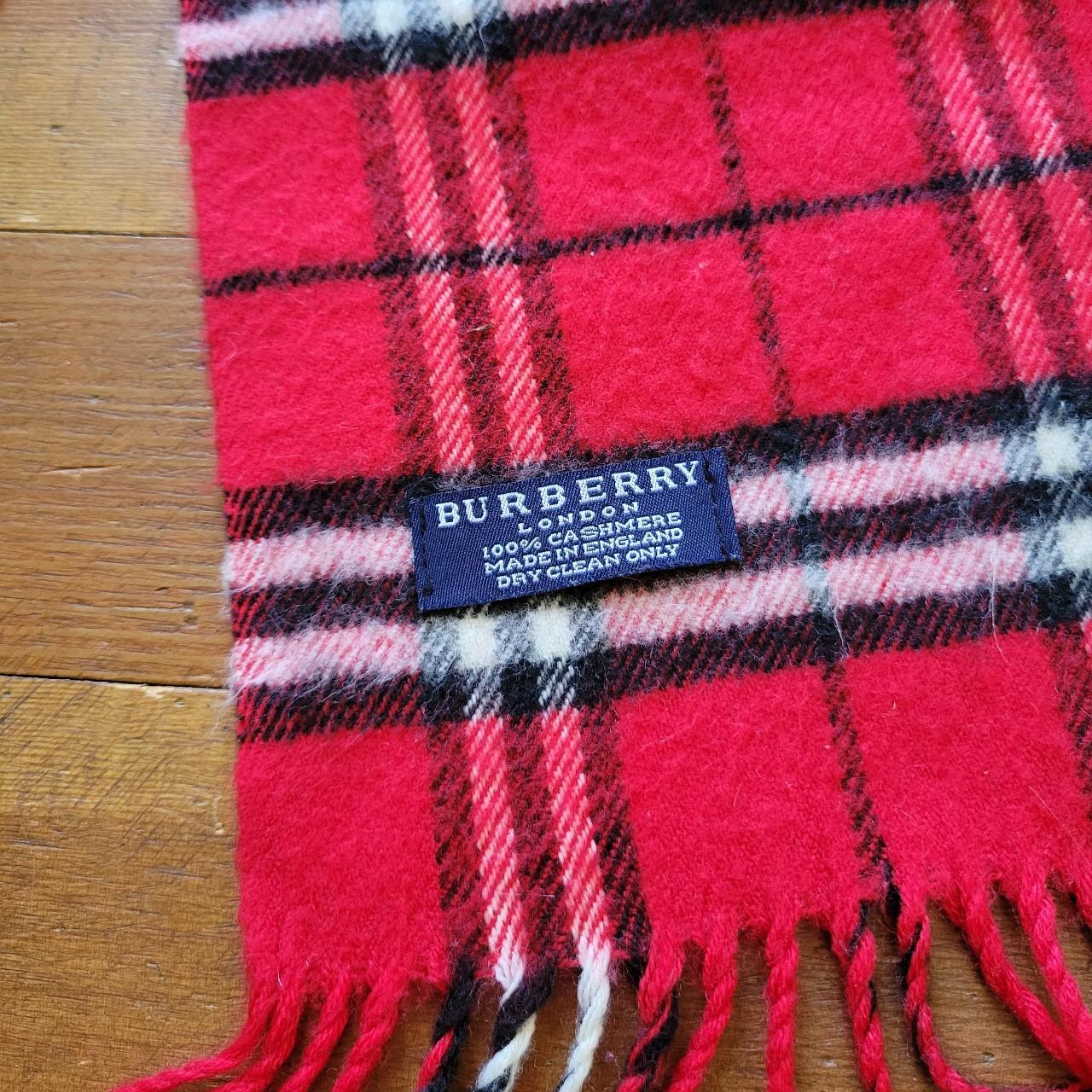 vtg 90s BURBERRY classic red and black check pattern... - Depop