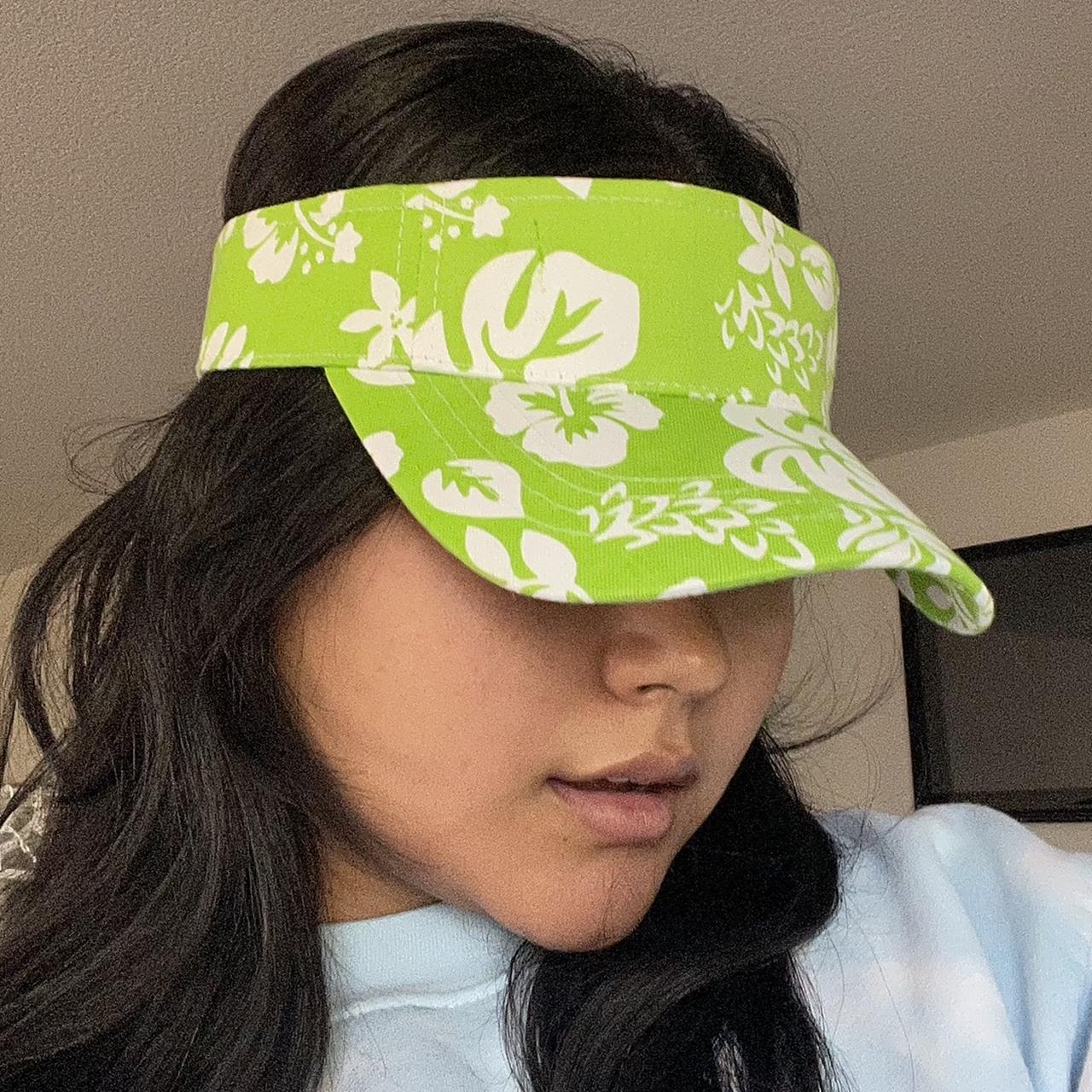 GREEN HIBISCUS VISOR! 💚 super cute and trendy print,... - Depop