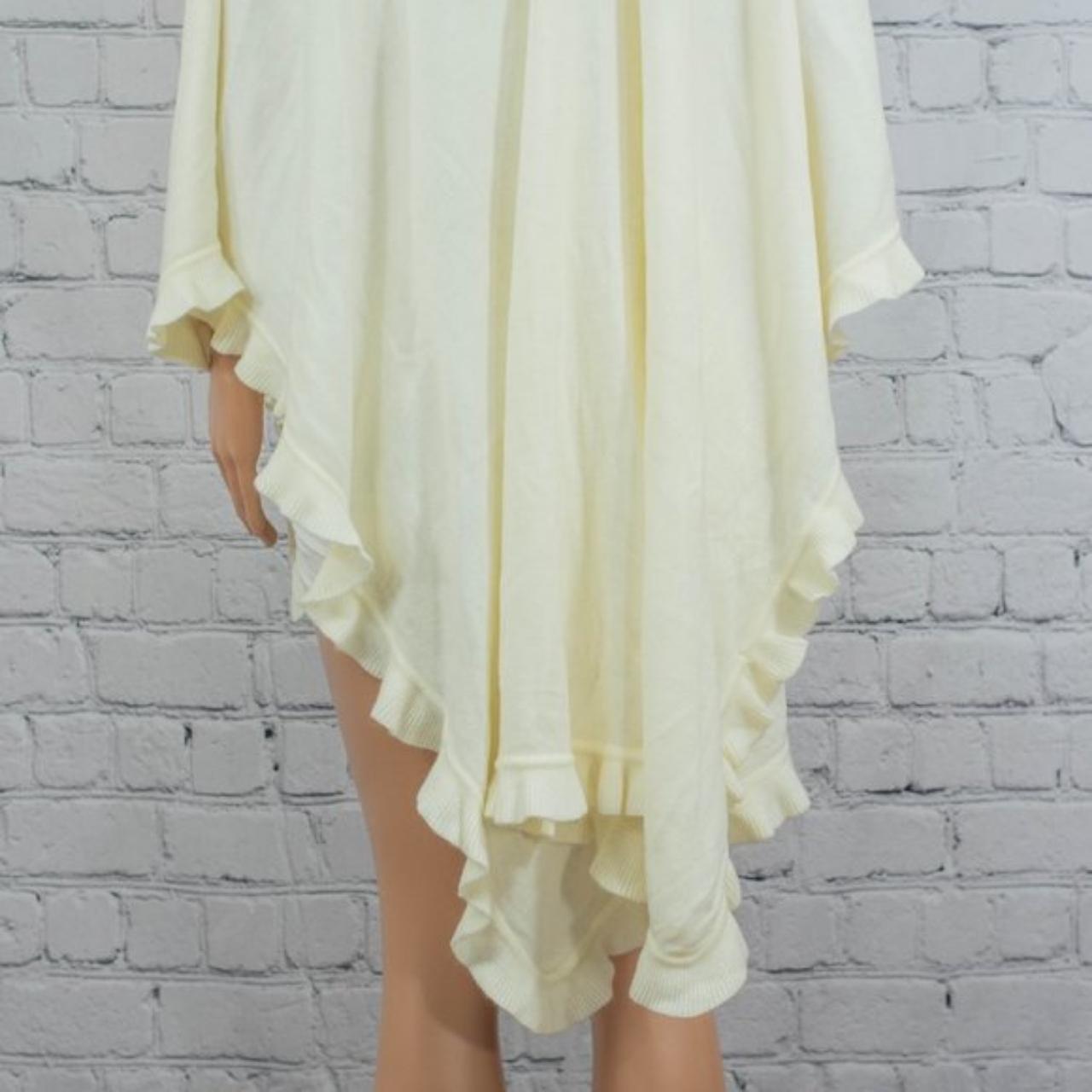 Collection Eighteen off white ruana wrap shawl open... - Depop