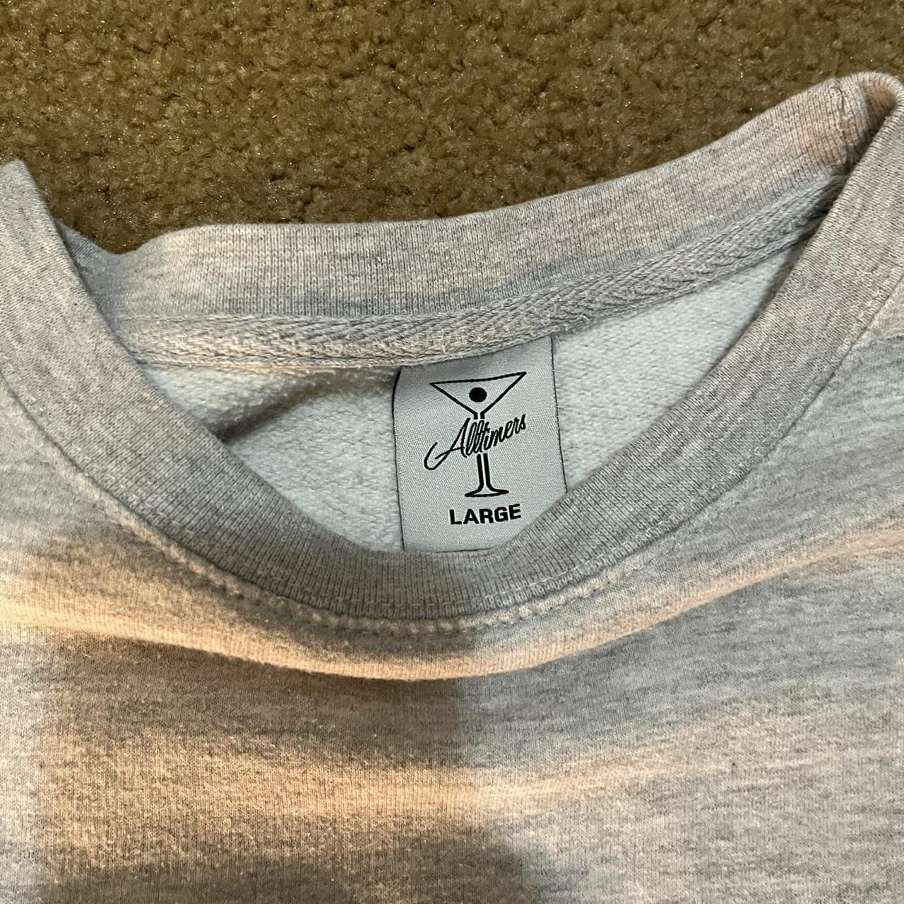 alltimes shark dick bite crew neck sweatshirt grey... - Depop
