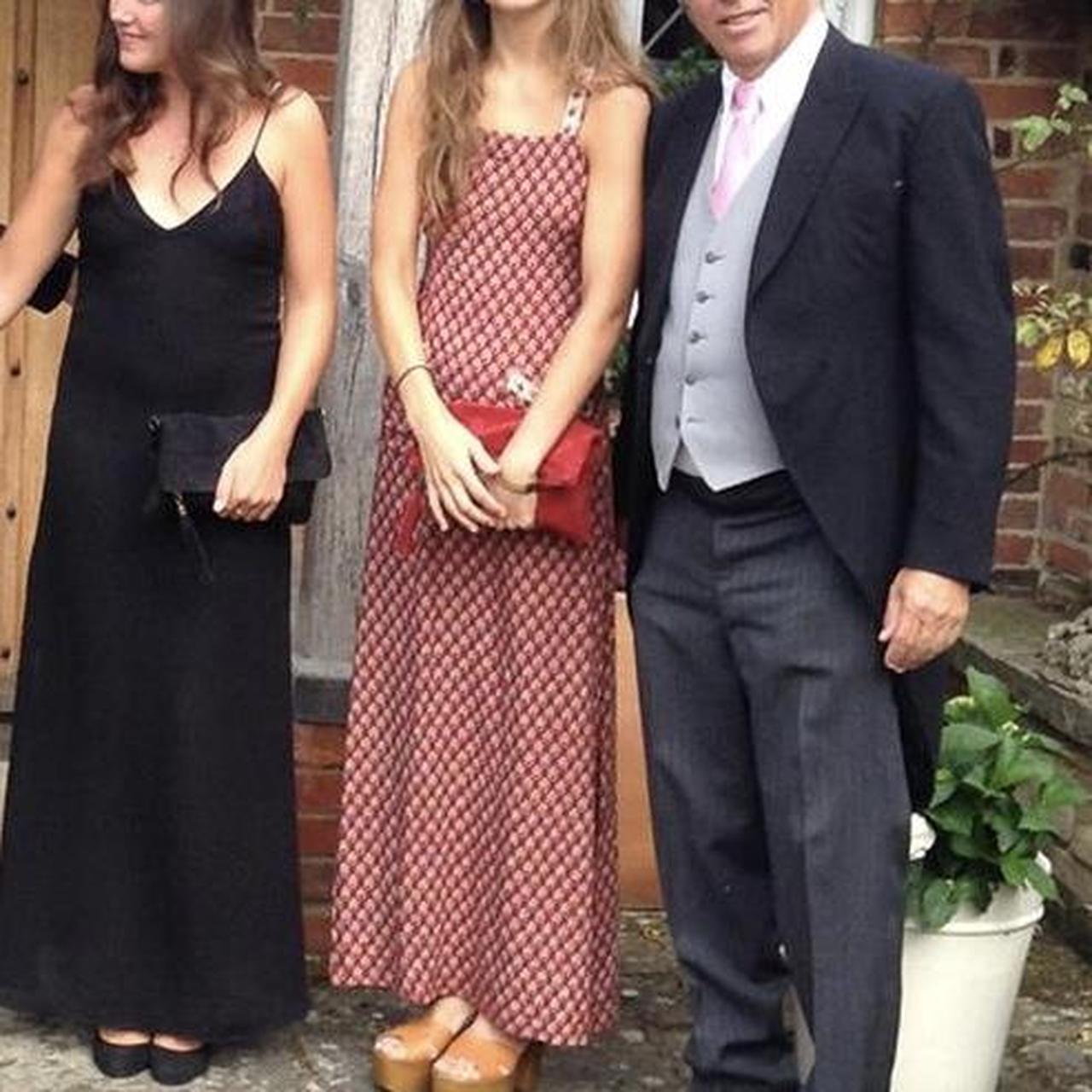 Flynn Skye Women's Burgundy and Red Dress | Depop