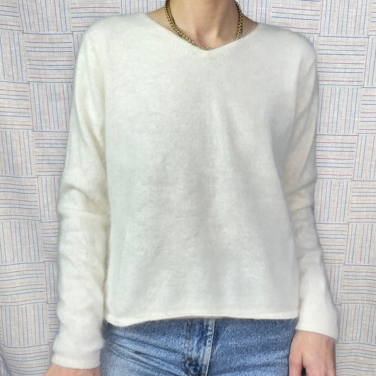 Vintage fuzzy angora sweater Vintage 90s retro... - Depop