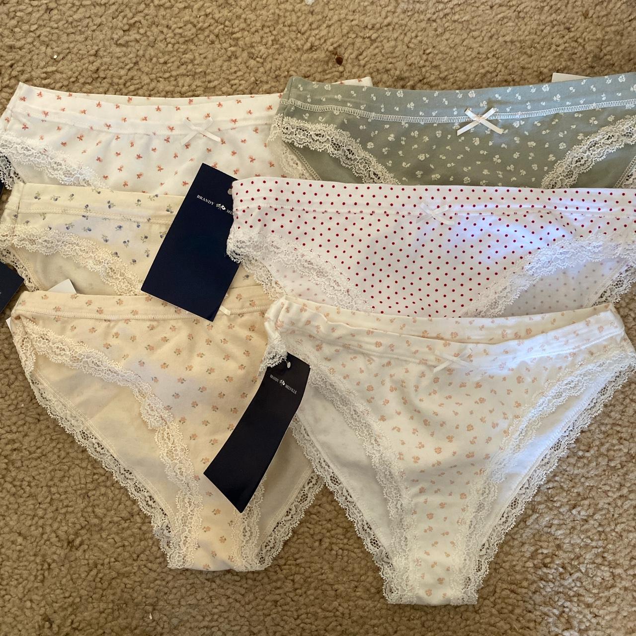 Brandy melville floral undies set - Depop