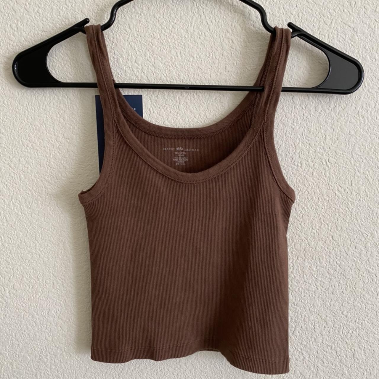 Brandy Melville Brown Beyonca Tank Top Depop
