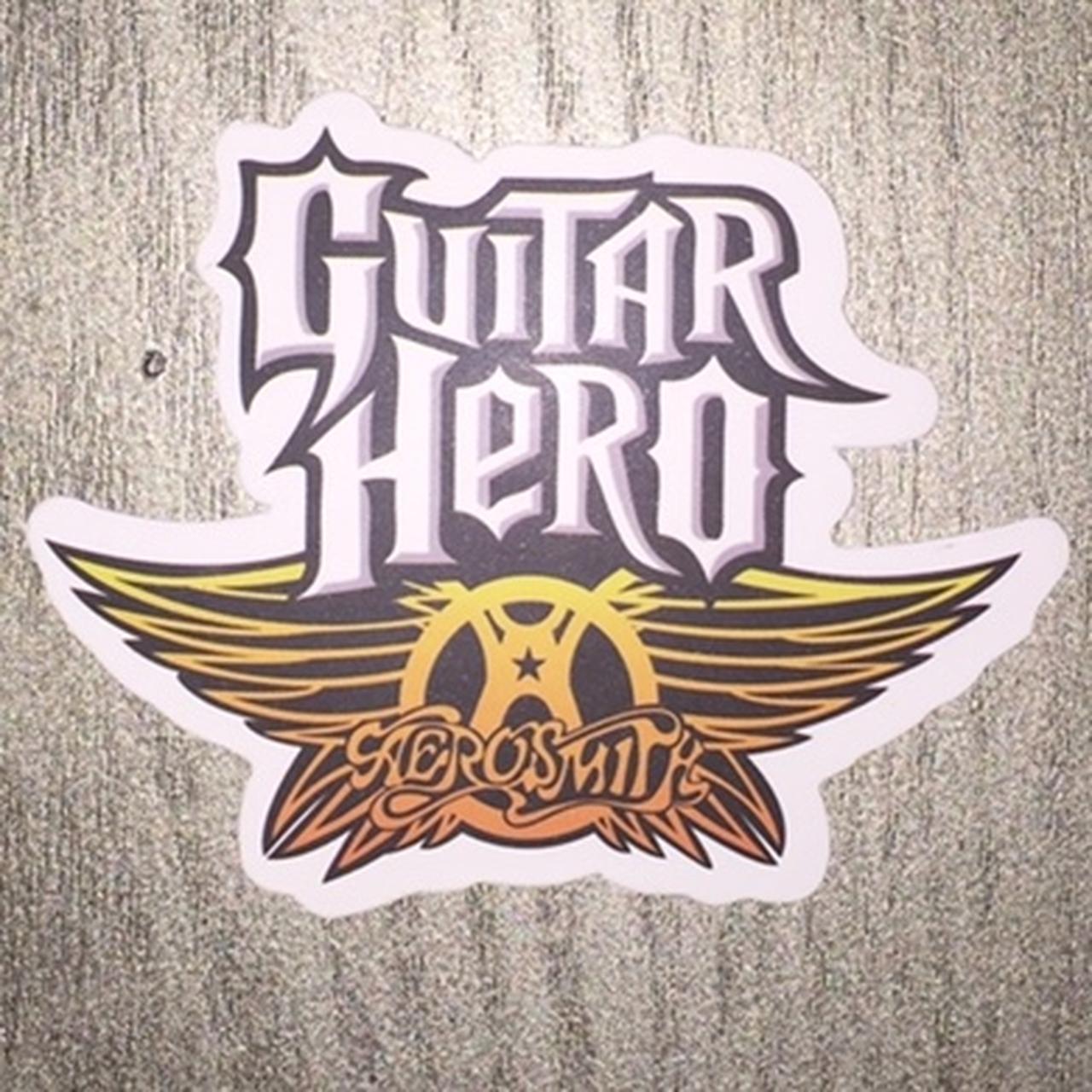 Guitar hero logo sticker - Depop