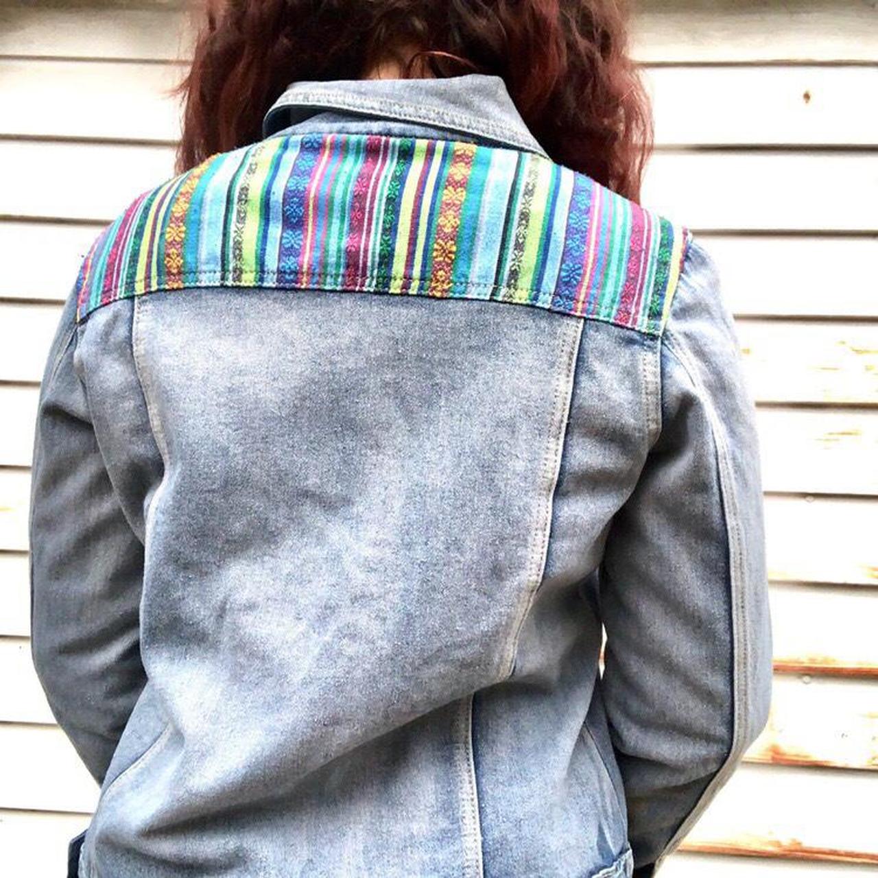 Stunning denim jacket! 😱 I am in love with the color... - Depop