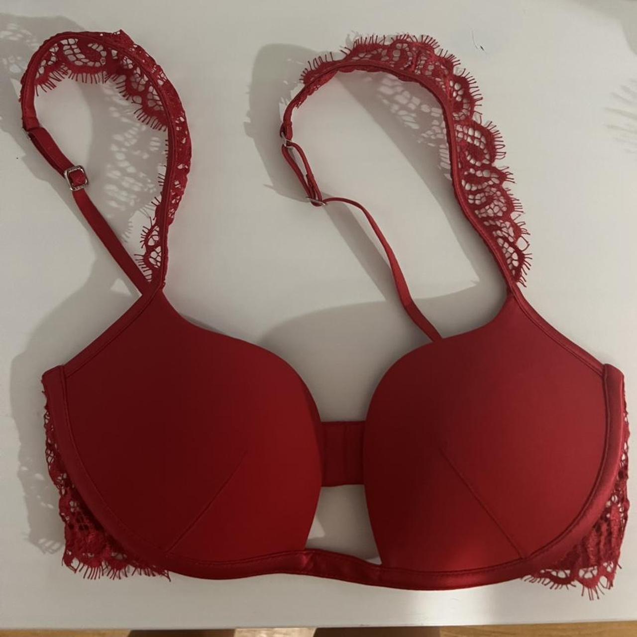 La perla red lace bra. Absolutely gorgeous- never... - Depop