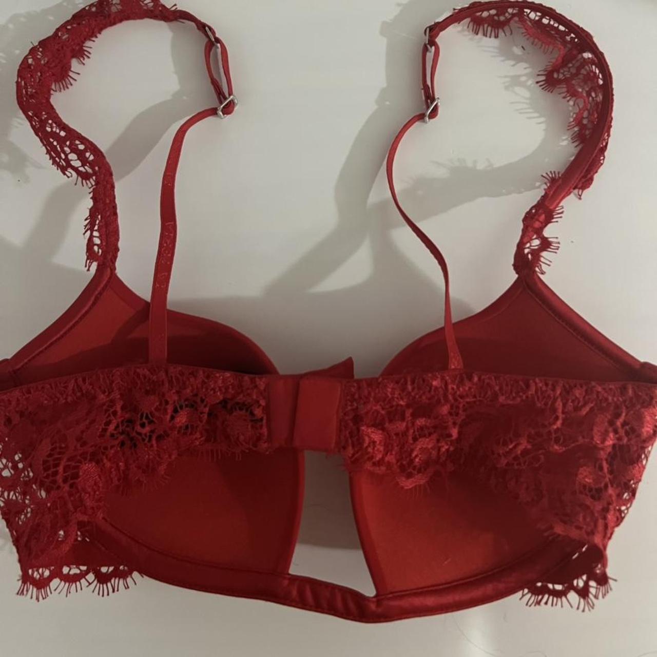 La perla red lace bra. Absolutely gorgeous- never... - Depop