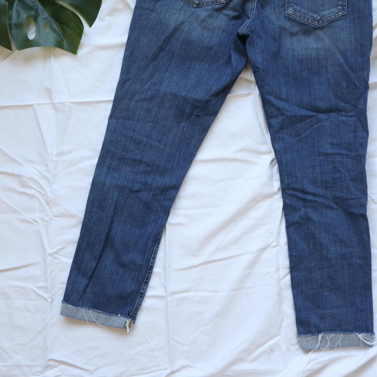 ASOS Boyfriend Jeans with ripped knees. Light signs... - Depop