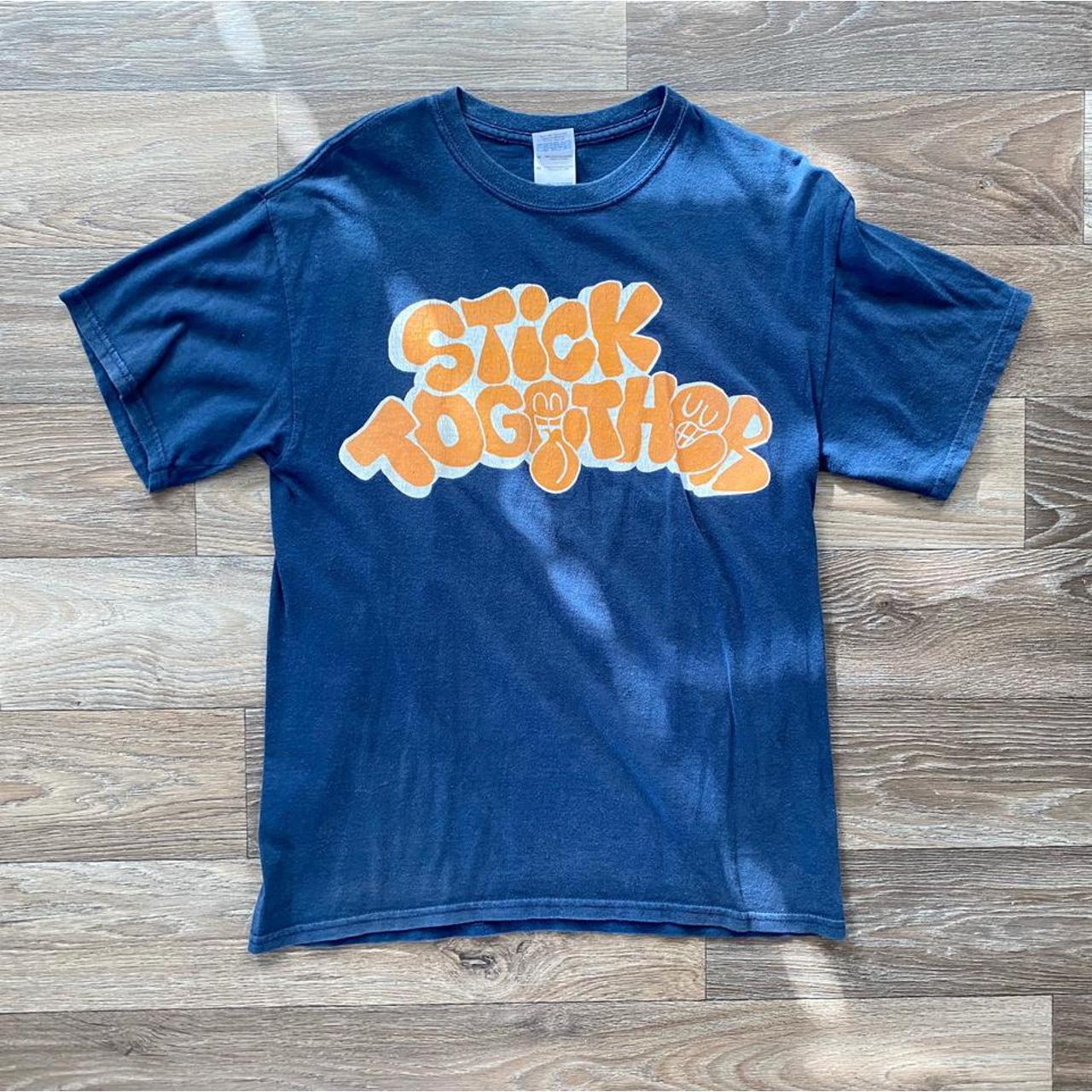 Stick together triple b double sided T-shirt printed... - Depop