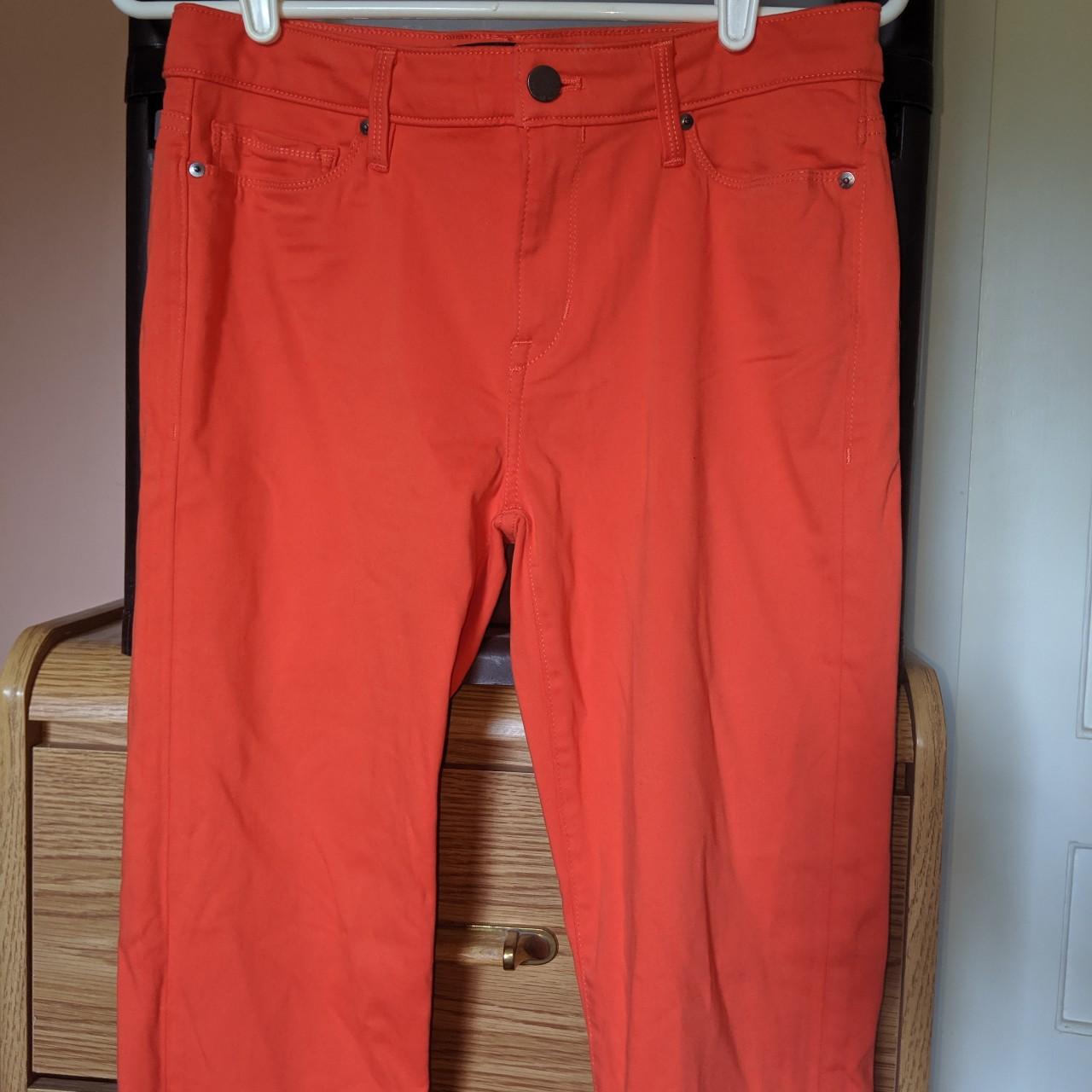 Bright orange Calvin Klein jeans barely worn and... - Depop
