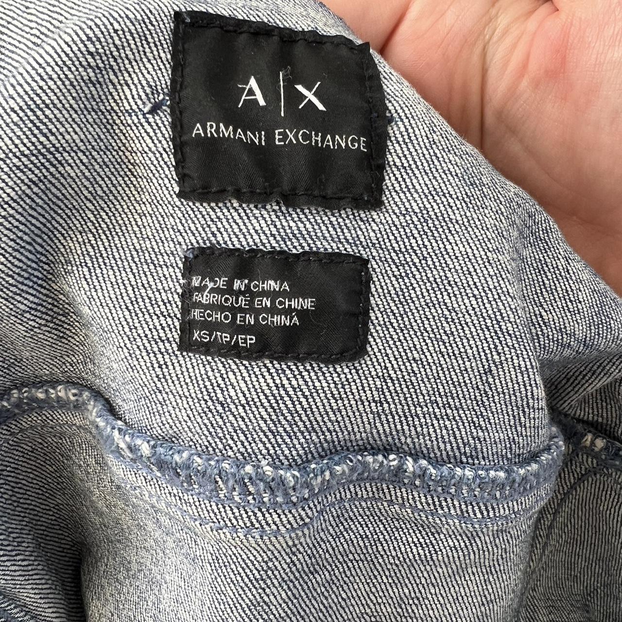Armani exchange denim jacket. Worn but great... - Depop