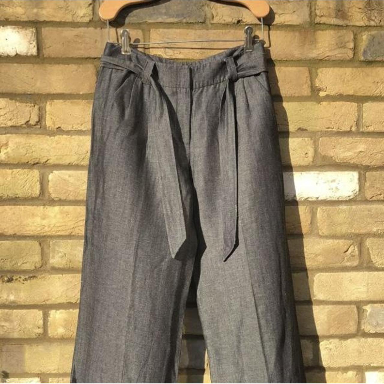 Jaeger wide leg trousers Tie up waist. High... - Depop