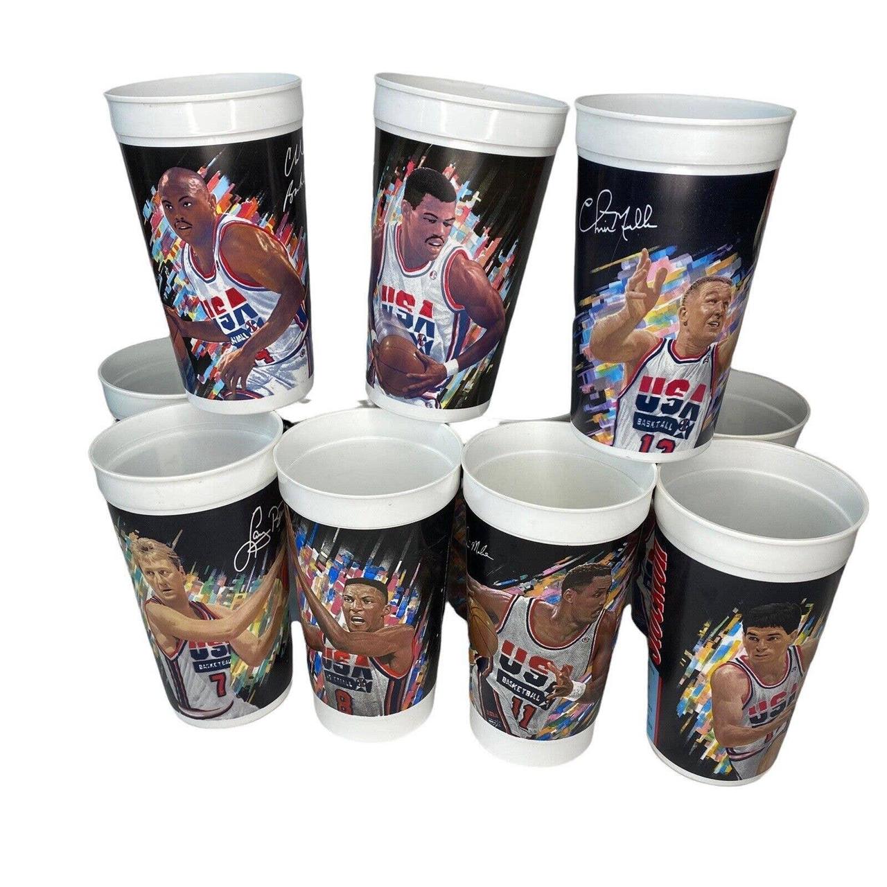 These vintage 1992 Dream Team cups are in gently... - Depop