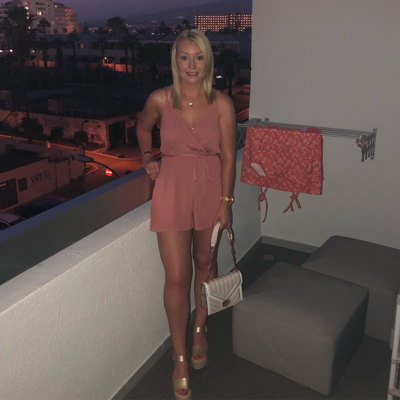 ASOS Women's Pink Playsuit-romper | Depop