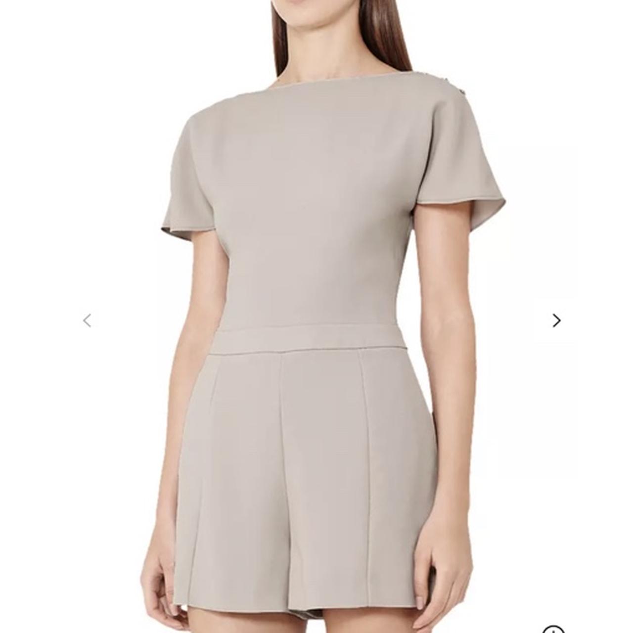 Reiss jumpsuit in cream. New price 120 Size 6 - Depop