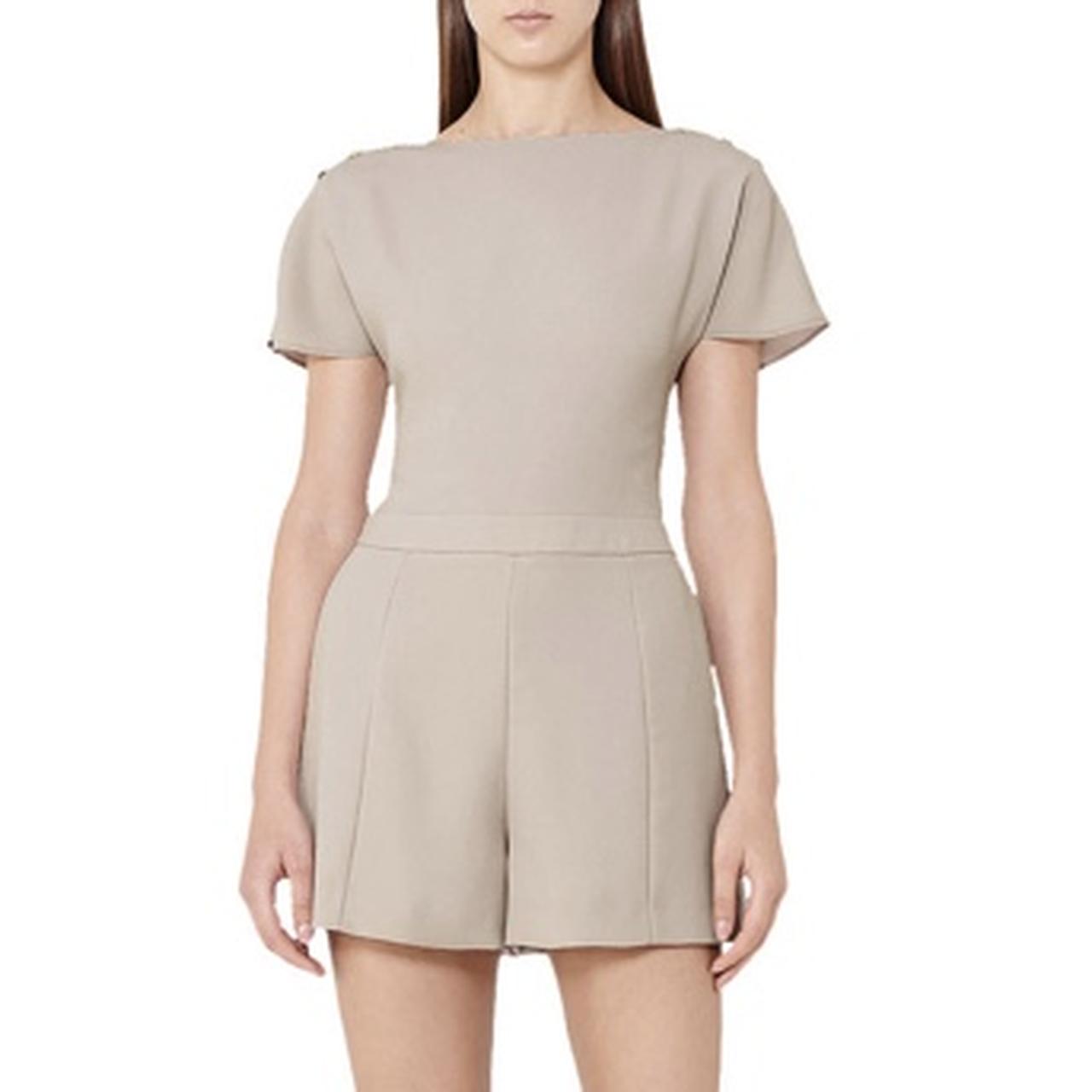 Reiss jumpsuit in cream. New price 120 Size 6 - Depop