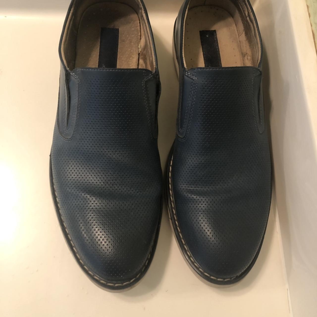 Super comfortable blue slip on suede loafer dress... - Depop