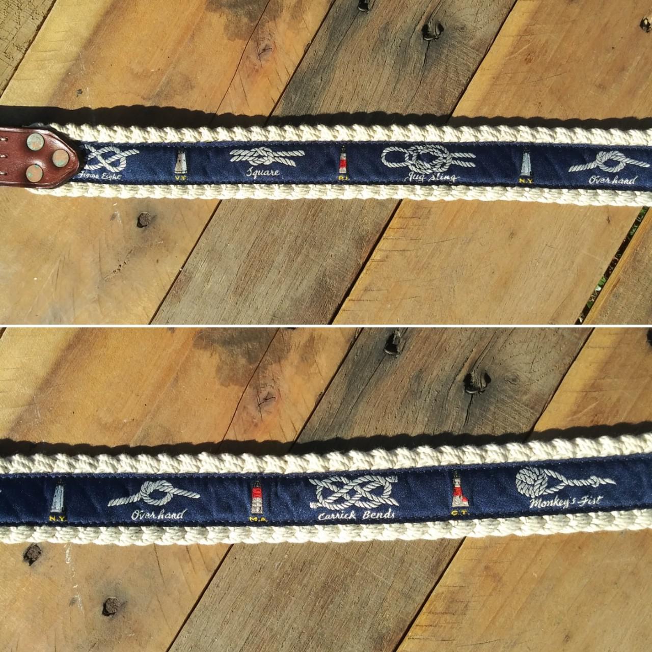 Braided boating knot tying lighthouse belt from Polo... - Depop