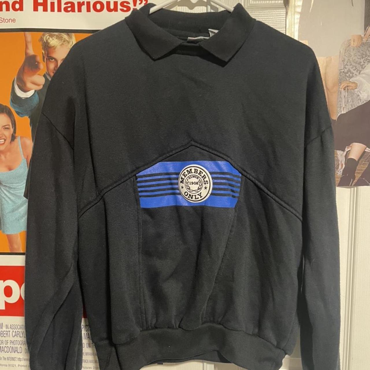 vintage 80s/90s members only logo collared... - Depop