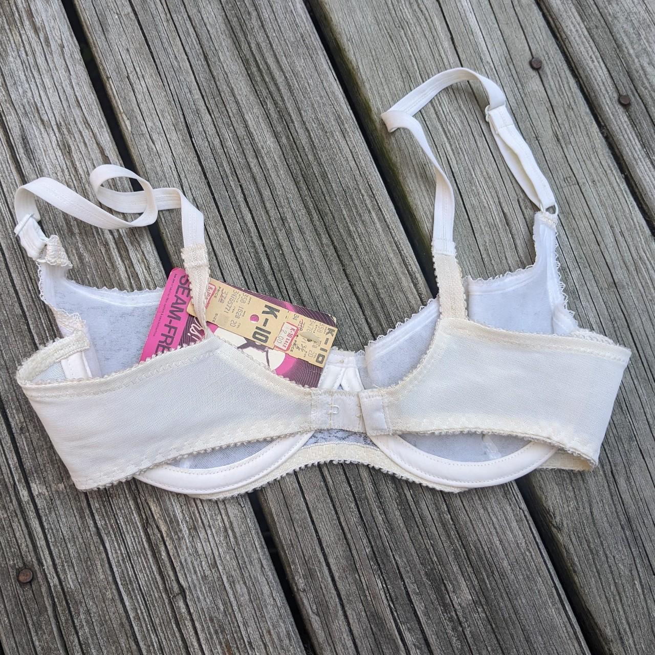 Women's White and Cream Bra | Depop