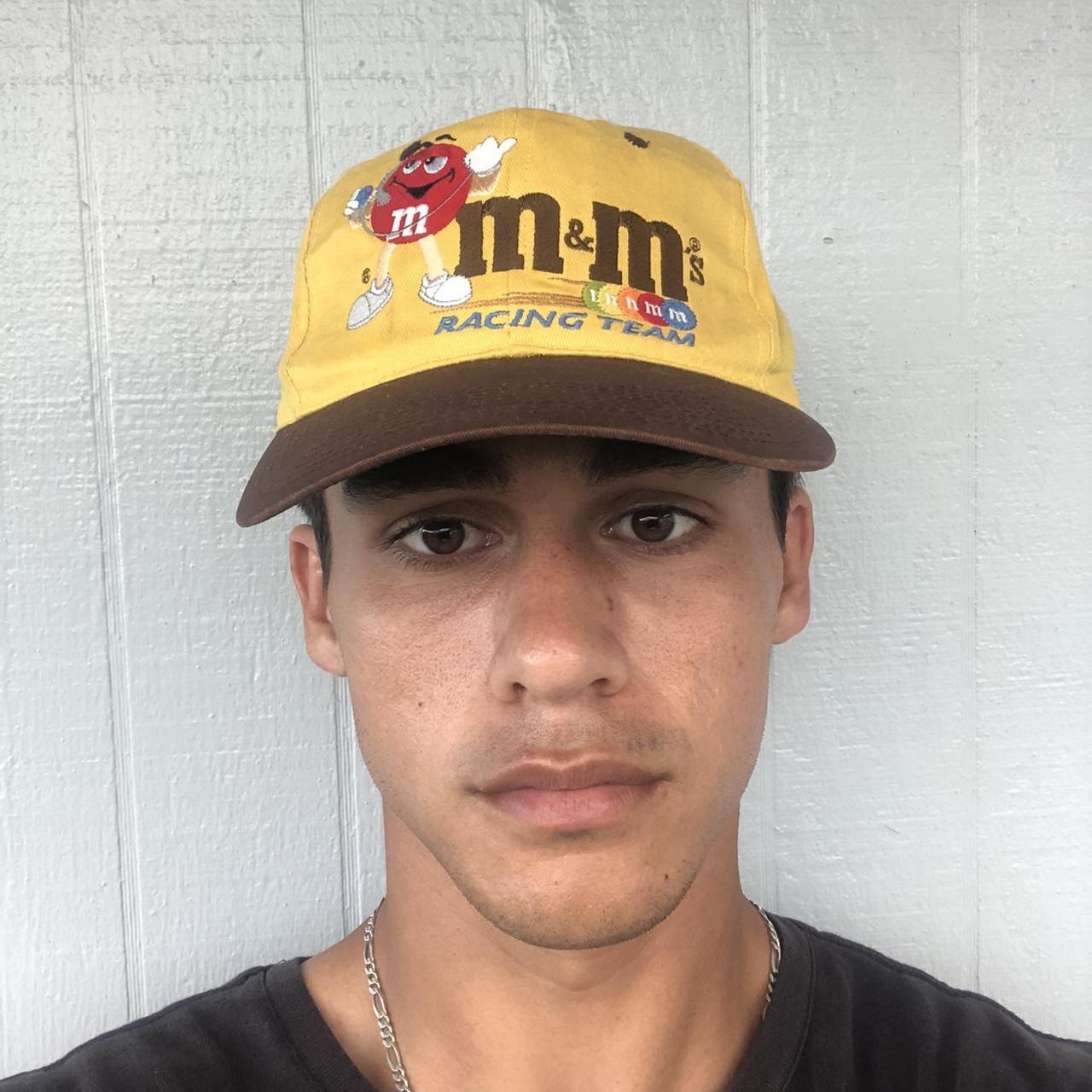 🖤 VINTAGE M&Ms NASCAR RACING TEAM CURVED BRIM BROWN... - Depop