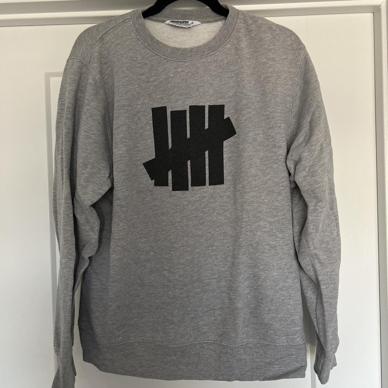 Undefeated logo Crewneck. Heather grey. Excellent... - Depop