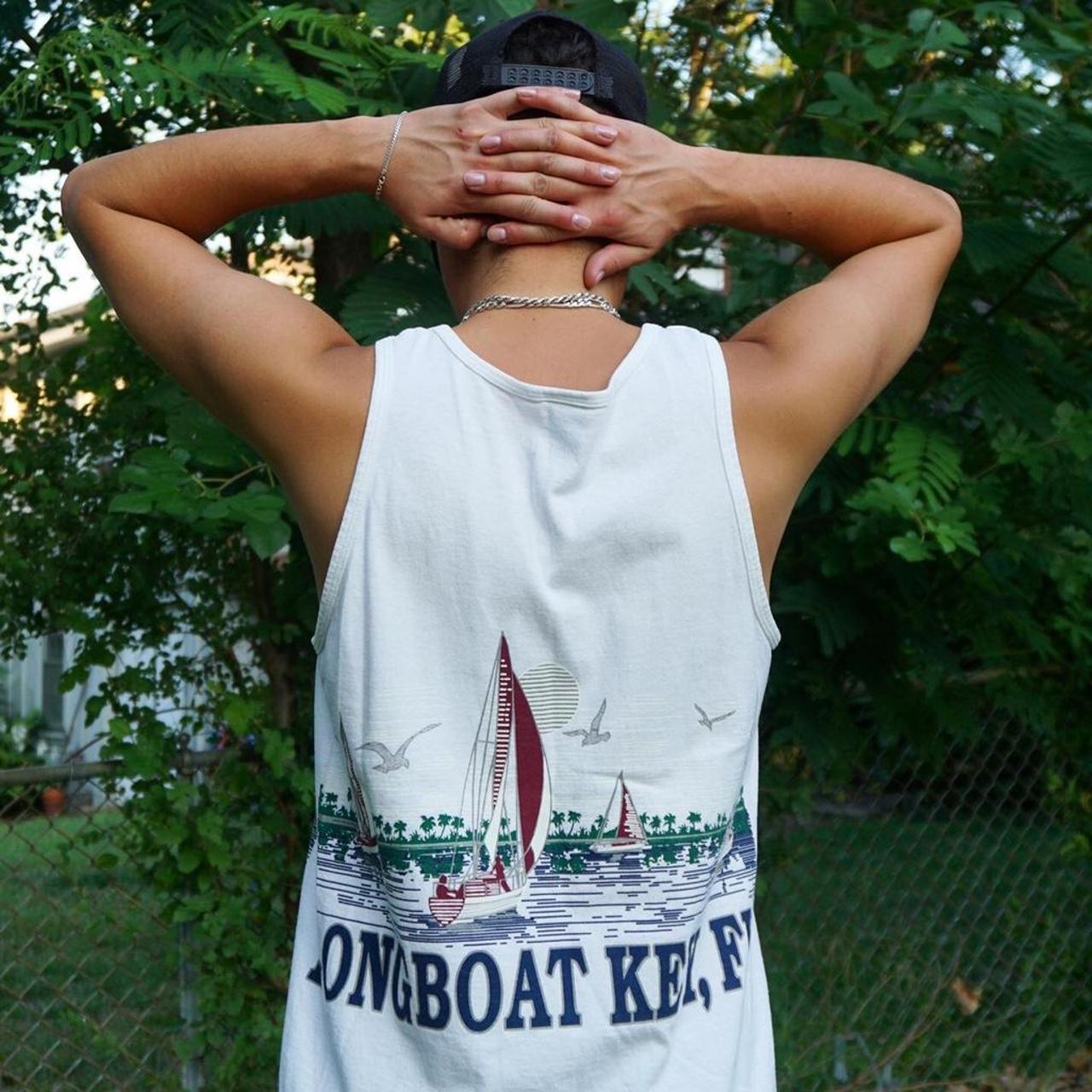 Vintage Longboat Key Florida Tank Top By Fruit Of... - Depop