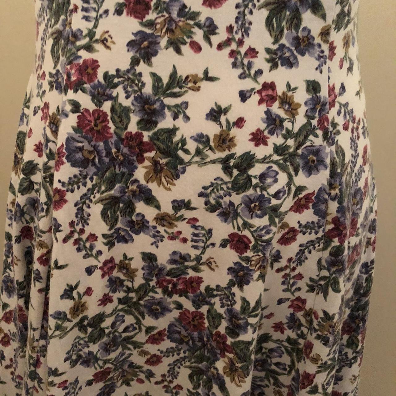 Vintage 90’s rose floral mini milkmaid dress Bust... - Depop