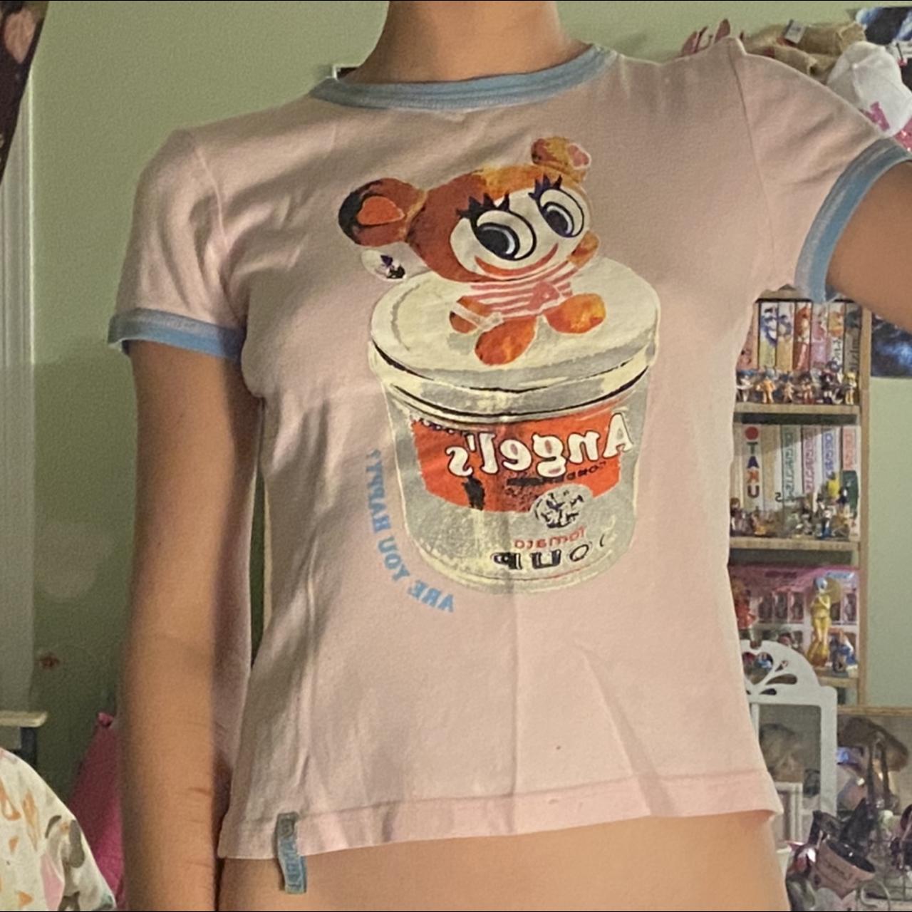 Authentic angel blue tshirt Gyaru angel blue... - Depop