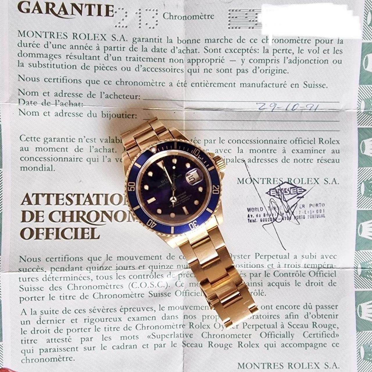 Rolex submariner date 16618 quadrante virato al... - Depop
