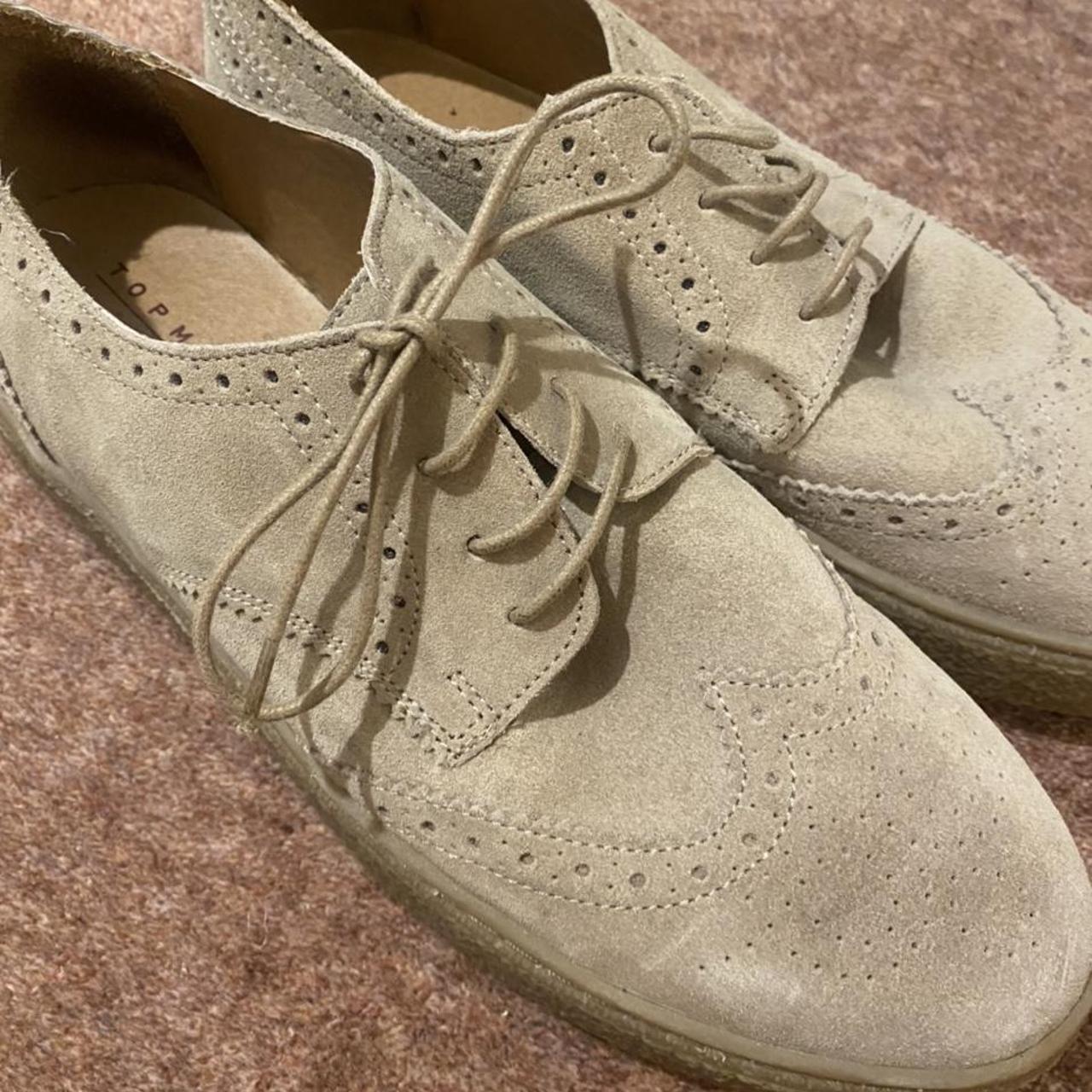 Topman Beige Suede Brogues - Size UK11 - Brand... - Depop