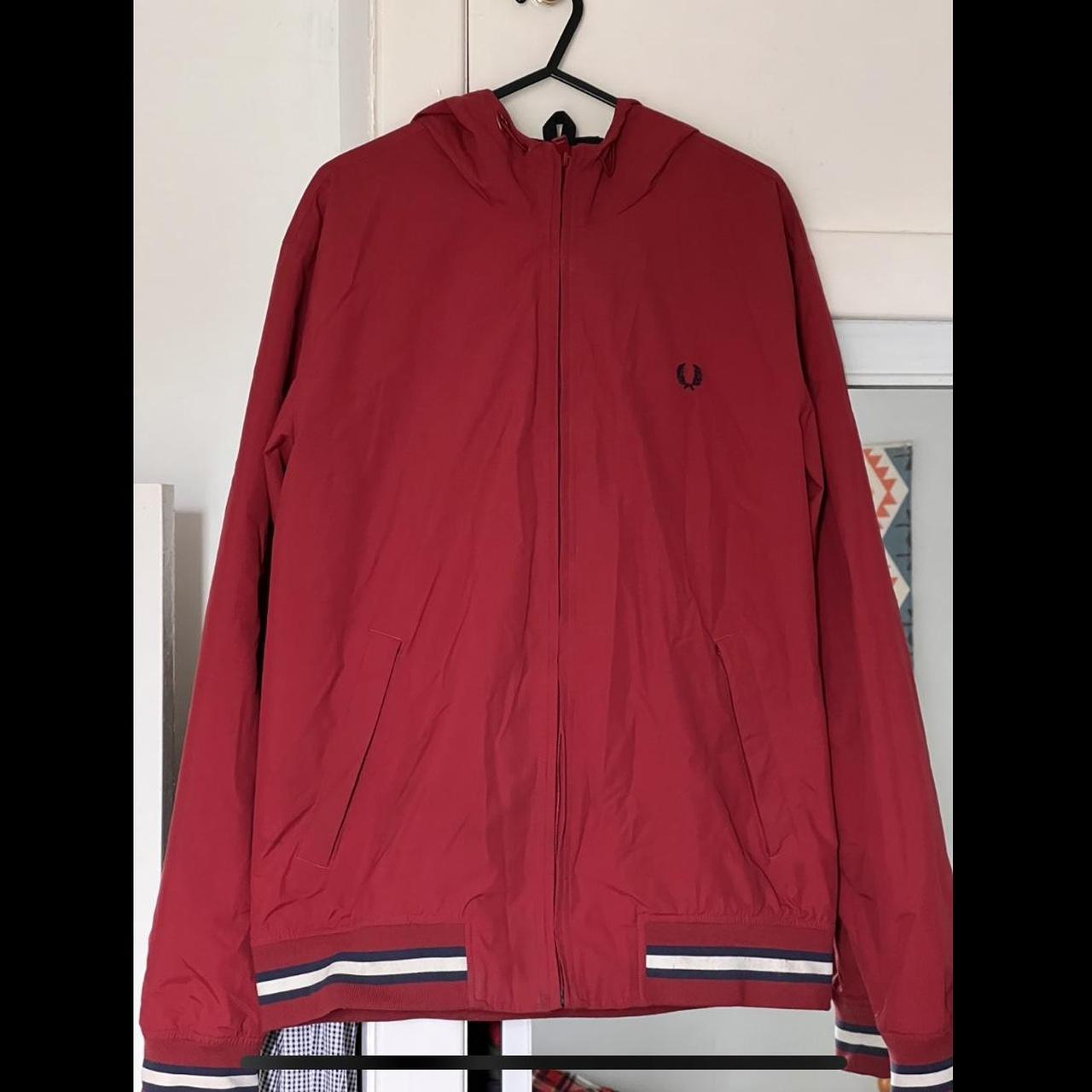 Very nice red Fred Perry jacket. In great condition,... - Depop