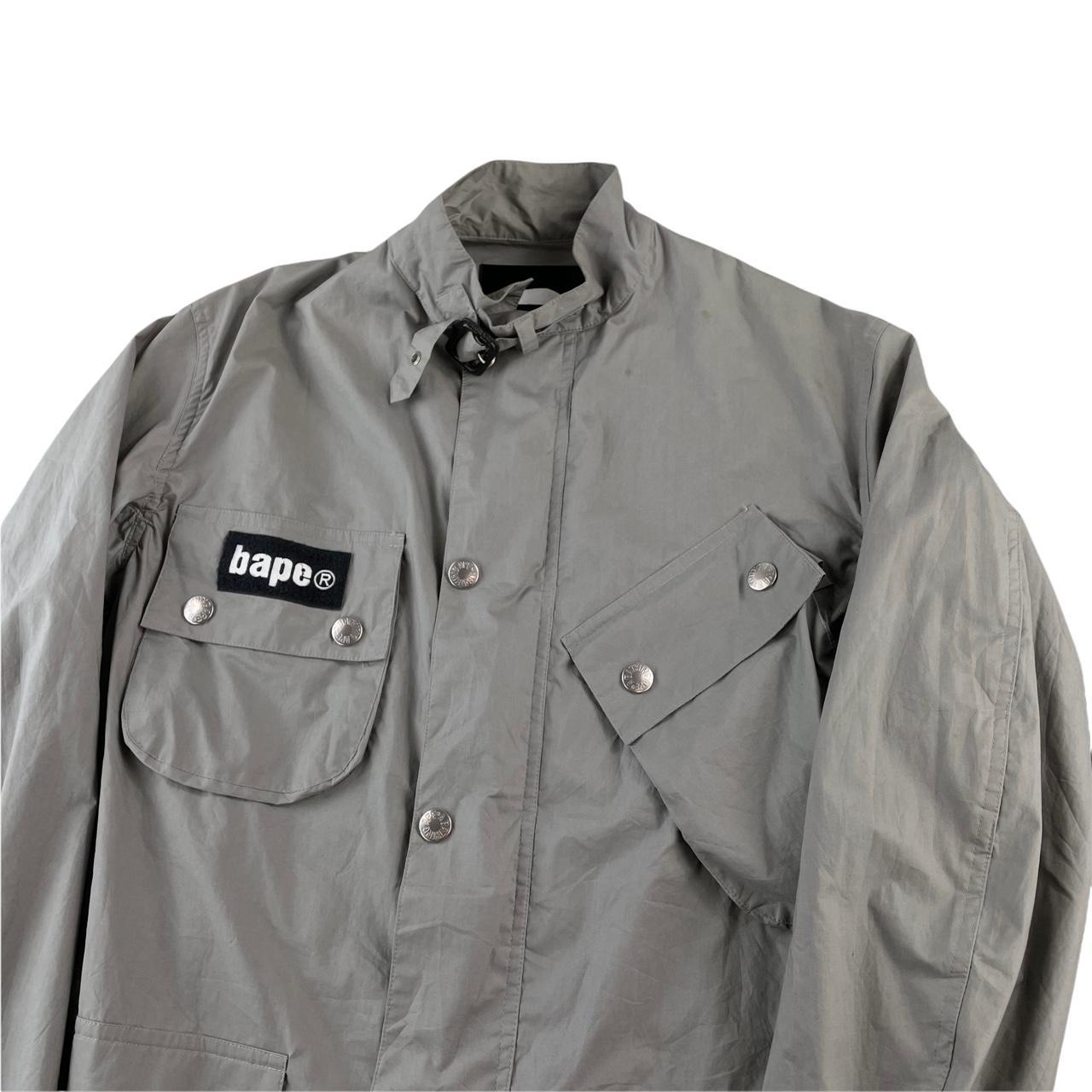 BAPE Men's Grey Coat | Depop